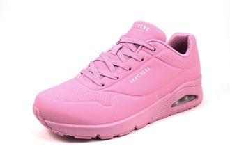 Skechers Damen UNO Stand On Air Turnschuhe, Pink Durabuck/Mesh, 35 EU