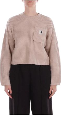 Carhartt Work in Progress Femme, Pulls, Beige, Taille: 38 FR Carhartt Sweaters Beige