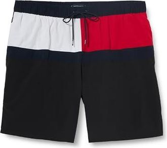 Tommy Hilfiger Short de Bain Homme Long Drawstring avec Cordon de Serrage, Noir (Black), XL