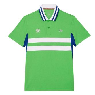 Lacoste Roland Garros Edition Poloshirt f&uuml;r Herren, Extratrocken, Tennis, Schmal, kurz&auml;rmlig (Gr&uuml;n)