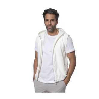 Eleventy Kapuzen-Strickweste mit Rei&szlig;verschluss - - Jackets - Herren - Wei&szlig; - L