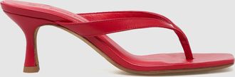 Jeanne Vouland Sandales Paros Cuir Rouge