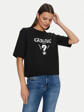 Guess T-Shirt Aurelie V4YI06 I3Z14 Schwarz Boxy Fit