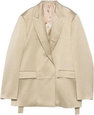 N&deg;21 Femme, Vestes, Beige, Taille: 40 FR Giacca Tessuto
