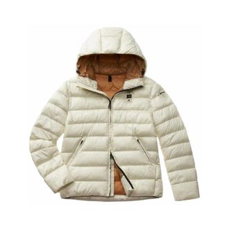 Blauer Kontrastfutter Steppjacke - - Jackets - Herren - Wei&szlig; - XL