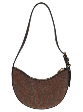 Etro Etro Hobo Bags - Crescent-Shaped Handbag With Rich Paisley Pattern - Gr. unisize - in Braun - f&uuml;r Damen
