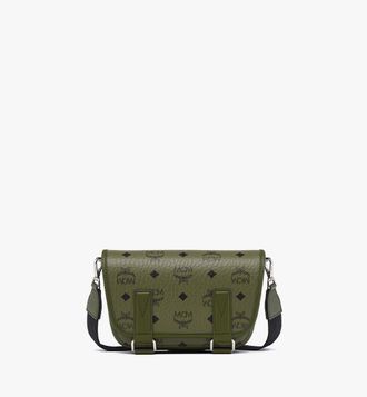 MCM Aren Messenger-Tasche in Visetos KHAKI MOSS VISETOS