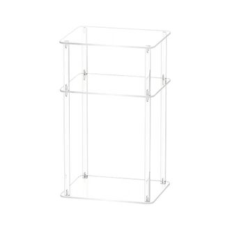 Generico Transparenter Beistelltisch f&uuml;r Wohnzimmer, 30 x 25 cm, Struktur mit integrierter Aufbewahrung, moderner Nachttisch oder Snacktisch, zur Dekoration de