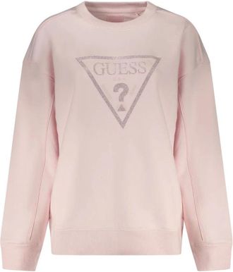 Guess Femme, Sweatshirts et sweats &agrave; capuche, Rose, Taille: 44 FR SweaT-shirt &agrave; manches longues