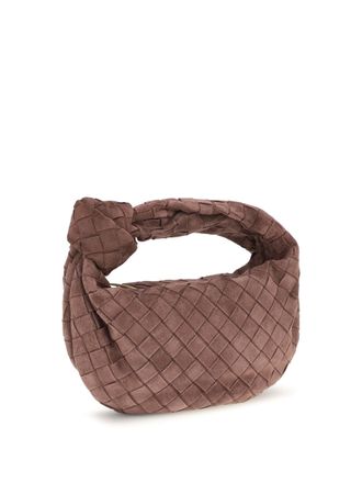 Bottega Veneta Womens Mini Handbag Jodie Deep Mahogany-Gold Calf Leather Handbags Mahogany/gold Hand Bags