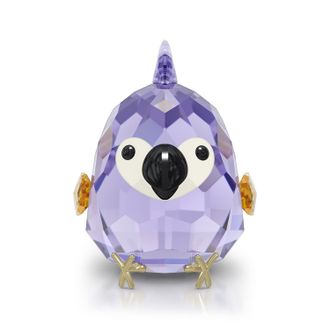 Swarovski All You Need Are Birds Ara-Figur aus Kristallen in der Farbe Lila, Ma&szlig;e: 2,8cm x 3,4cm x 3,4cm, 5644843