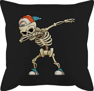 Shirtracer Kissen 50x50 - Dabbing Skelett | Dab Skelett | Rapper | Hip Hop | Cool - 50 x 50 cm - Schwarz