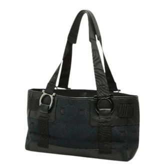 Ferragamo Pre-owned Gancini Canvas Tote Bag - - Pre-owned - Damen - Blau - ONE SIZE