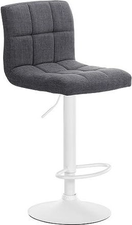 Clp Tabouret de Bar Calma Tissu I Chaise de Bar réglable en Hauteur I Pivotant à 360° avec Dossier pour bistrot et Cuisine, Couleur:Gris Clair, Couleur du