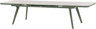 Hesperide Hesperide - Table de jardin extensible Pulpy vert laurier & gris granite 12 places en aluminium verre et c&eacute;ramique - Hesp&eacute;ride
