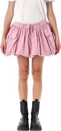 Ganni Femme, Jupes, Rose, Taille: 38 FR Mini-jupe &agrave; Volants