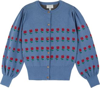 Emile Et Ida Cardigan Jacquard Coton Bio Emile et Ida