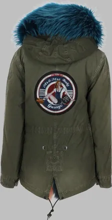Mr & Mrs Italy All-over Print Cotton Parka - Green