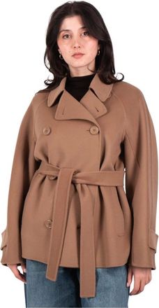 Max Mara Femme, Manteaux, Brun, Taille: 36 FR Louis Raglan Jacket