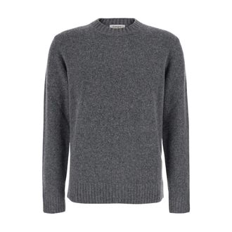 KANGRA Rundhals-Pullover mit Rippendetails - - Knitwear - Herren - Grau - M