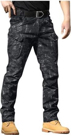 Generic Pantalon de Travail Homme Cargo Multipoches Zipp&eacute; Pantalon Tactique pour Casual Activit&eacute;s en Plein Air Jogging Cargo Homme