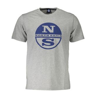 North Sails Homme, Tops, Gris, Taille: L T-shirt simple avec une touche nautique