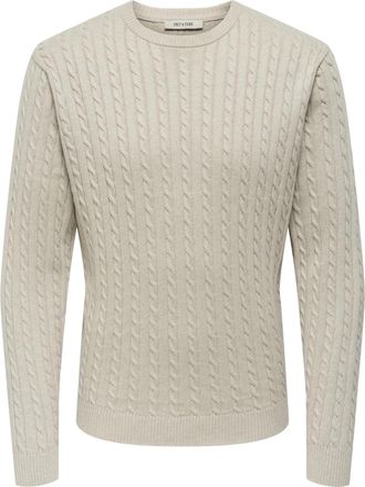 Only & Sons Onsloui Reg 12 Cabel Crew Knit Noos