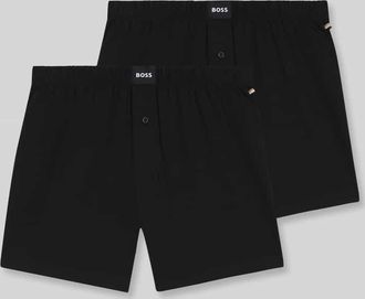 HUGO BOSS Regular Fit Boxershorts aus Baumwoll-Mix Modell 2P JERSEY BOXER