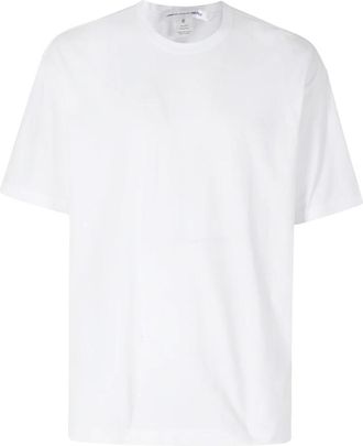 Comme Des Gar&ccedil;ons Homme, Tops, Blanc, Taille: M Over Logo T-Shirt