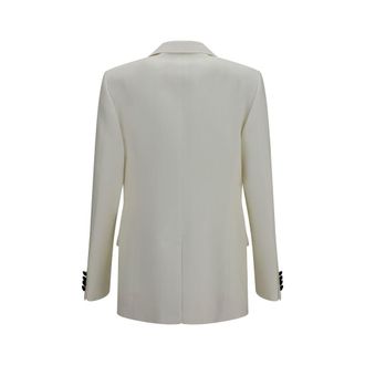 Valentino Garavani Mens White Wool Oves Aries Blazer Clothing