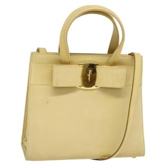 Ferragamo Pre-owned Wildleder handtaschen - - Pre-owned - Damen - Beige - ONE SIZE