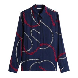 Tommy Hilfiger Soft Viscose Regular LS Hemd - - Blouses & Shirts - Damen - Mehrfarbig - M