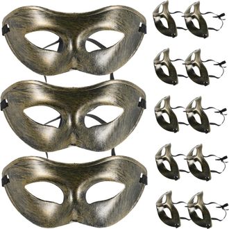 Pretyzoom 15st&uuml;cke Halbgesichtsmaske F&uuml;r Maskenb&auml;lle Augenmaske Im Vintage-Stil Karnevalsmaske F&uuml;r Damen Und Herren Halloween-Maske F&uuml;r Cosplay Und Abschlussbal