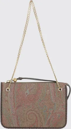 Etro Mini-Schultertasche aus beschichteter Baumwolle mit Paisley-Print