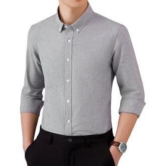 Generic Chemise Oxford classique &agrave; manches longues pour homme, chemise d&eacute;contract&eacute;e pour le printemps et lautomne, Couleurs 2, 3XL