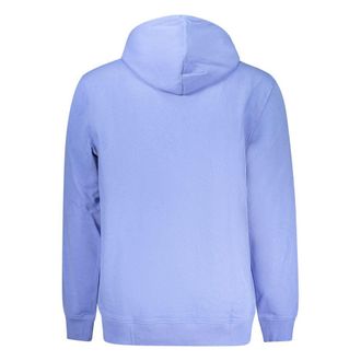 Tommy Hilfiger Logo-Embroidered Cotton Hoodie - Blue