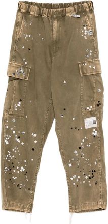 Miharayasuhiro pantalon à ornements - Vert