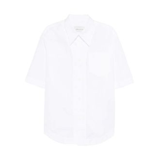 Ami Femme, Blouses et Chemises, Blanc, Taille: 42 FR Chemise &agrave; Manches Courtes avec Poche