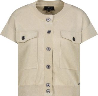 Monari Strickpullover Kurze Jacke mit Brusttasche