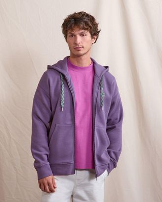Faguo Sweat zipp&eacute; &agrave; capuche violet