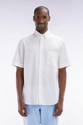 Eden Park Chemise &Agrave; Manches Courtes En Coton Blanc Coupe Droite