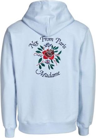 Dr&ocirc;le de Monsieur Sweat brod&eacute; &agrave; capuche en coton