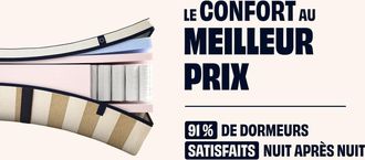 Tediber Matelas Hybride 120x190 cm - 25 cm d&eacute;paisseur - Surmatelas int&eacute;gr&eacute; - Confort Mi-ferme - Fabriqu&eacute; en France -R&eacute;parable - Garantie 10 ans - Tediber