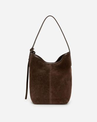 Arket Beuteltasche Aus Veloursleder -Braun