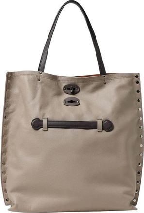 Zanellato Femme, Sacs, Brun, Taille: ONE Size Postina M Leather Tote