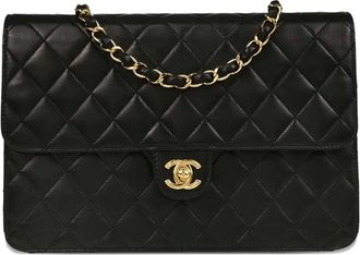 Chanel 2008 mittelgro&szlig;e Schultertasche mit Klappe - Schwarz
