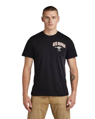 G-Star Herren Skeleton Dog Chest Graphic Slim T-Shirt, Schwarz (dk Black D24424-C372-6484), XS