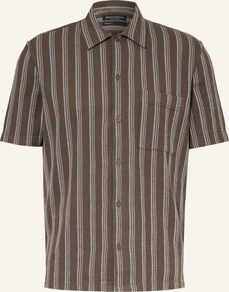 Marc O'Polo Marc Opolo Kurzarm-Hemd Regular Fit braun