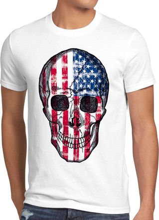 style3 USA Amerika Jack Union Herren T-Shirt Flagge Flag, Gr&ouml;&szlig;e:L, Farbe:Wei&szlig;