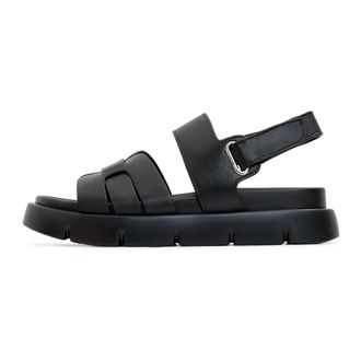 Cesare Gaspari Femme, Chaussures, Noir, Taille: 37 EU Sandales &agrave; plateforme en cuir Lissette